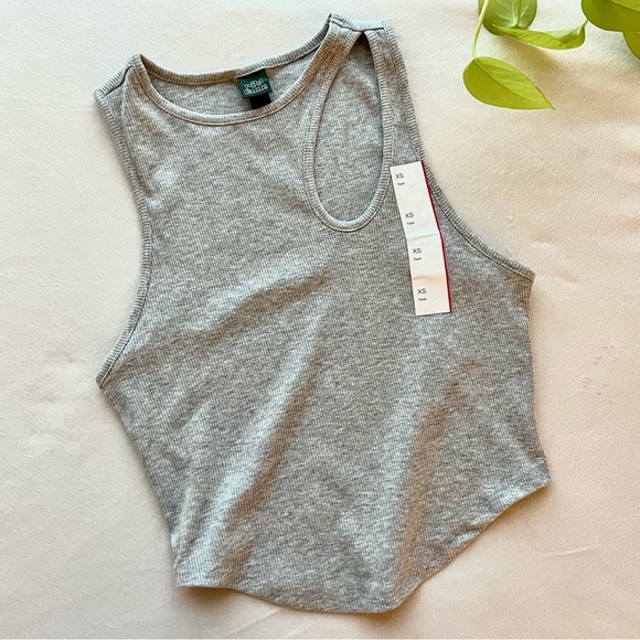 wild fable | Tops | Wild Fable Ribbed Cut Out Tiny Tank Size Xs Grey ...